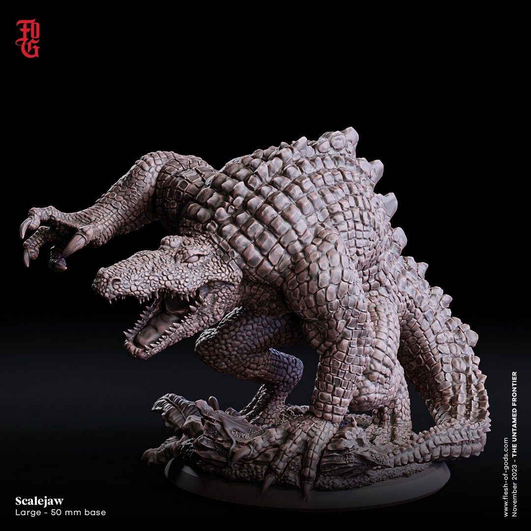 Dnd Pathfinder TTRPG Scalejaw Crocodile Alligator - Etsy