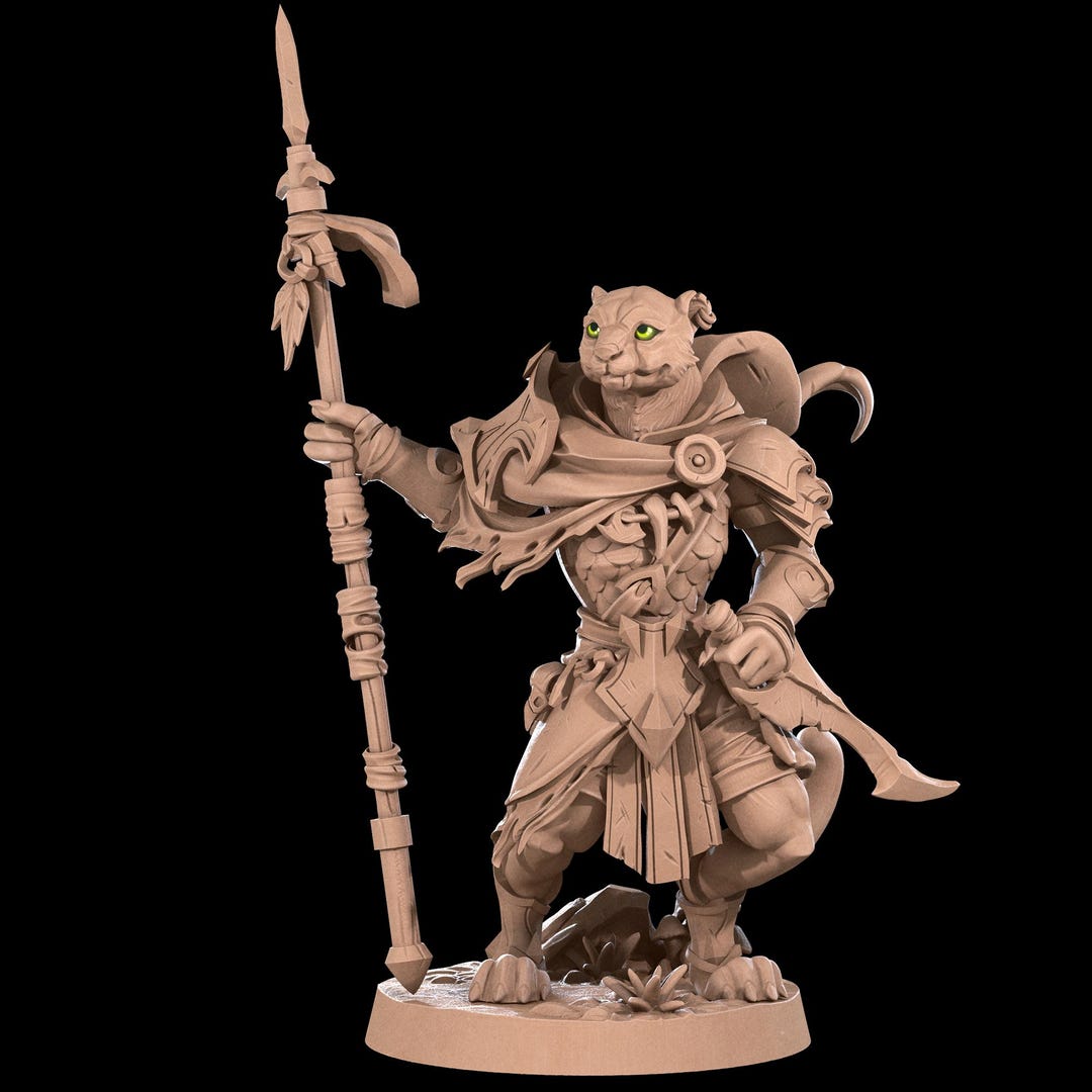 Dnd | Pathfinder | TTRPG Tabaxi Ranger | Fighter | Scout Unpainted ...