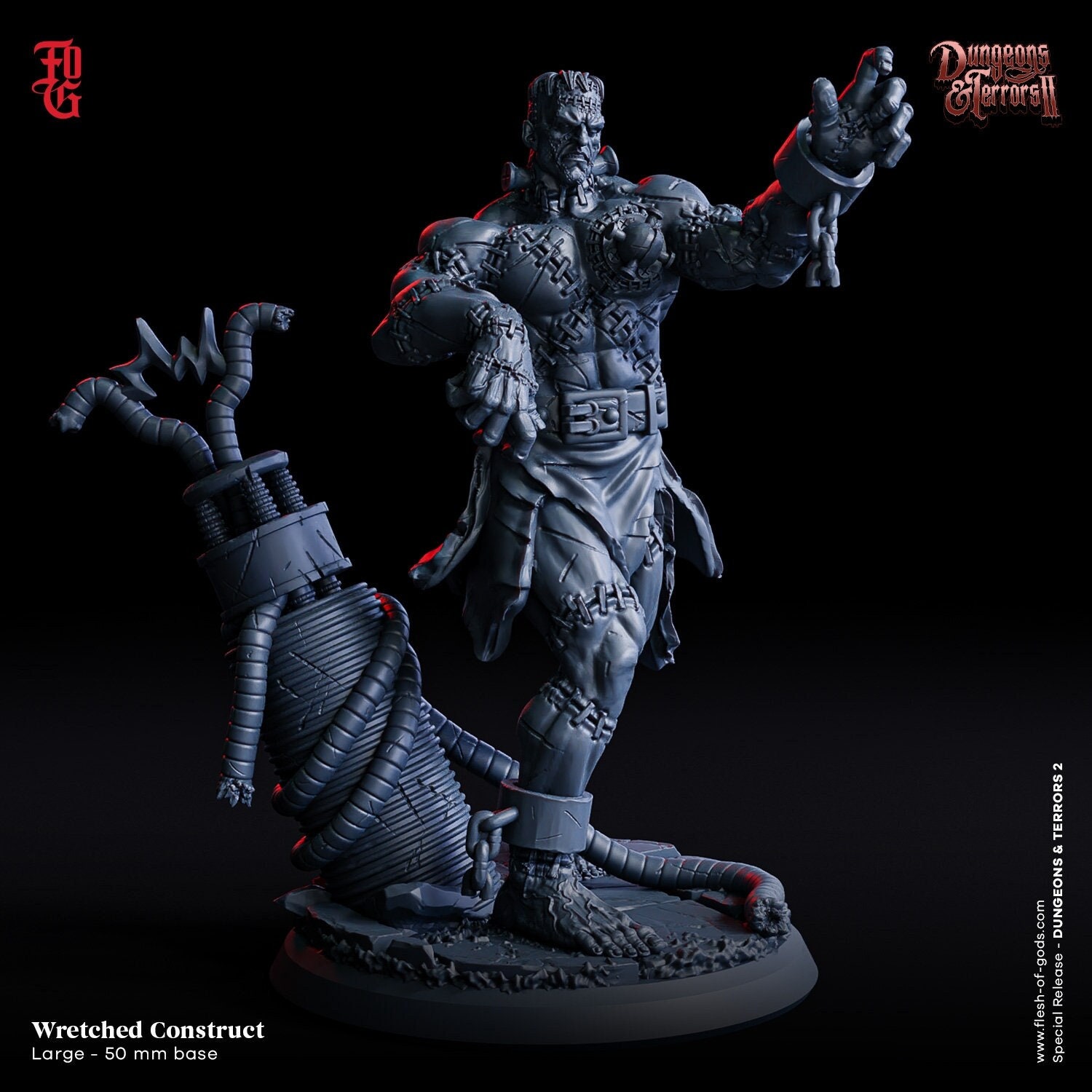 Miniatura sin pintar de DnD Wretched Construct / Frankenstein / Monster ...