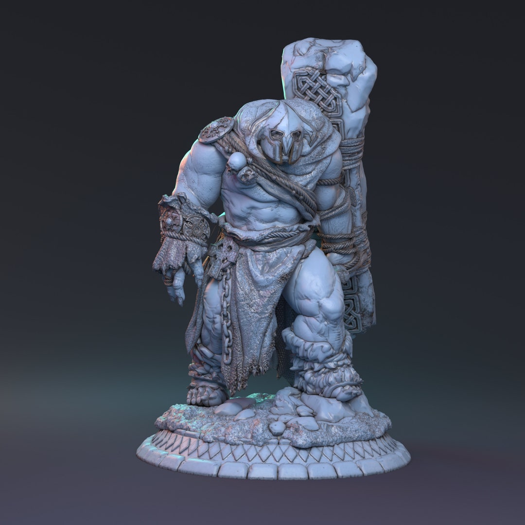 Dnd | Pathfinder | TTRPG Male Half Giant Barbarian | Warrior | Giant ...