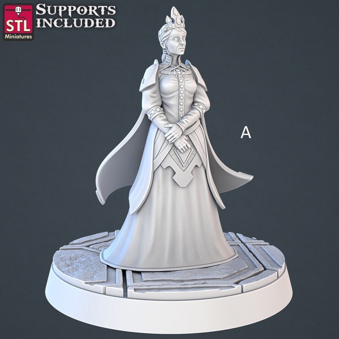 Dnd Human Female Royal Court Queen Unpainted Miniature - Etsy UK