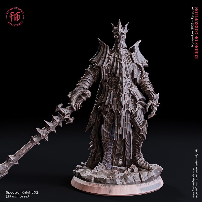 Dnd Spectral Knight (B) - Unpainted Miniature - Etsy