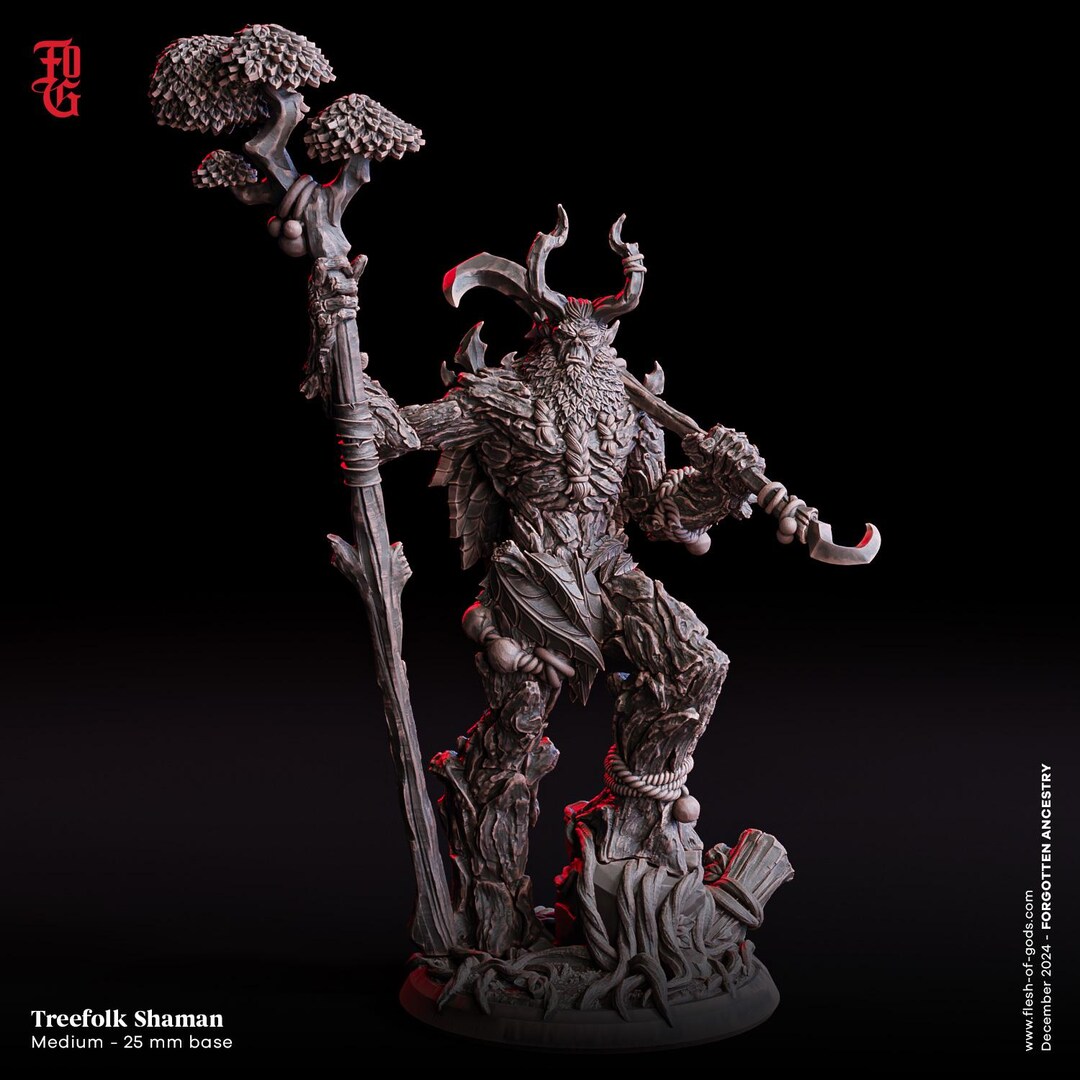 Dnd | Pathfinder | TTRPG Hero - NPC - Treefolk Shaman Druid | Sorcerer ...