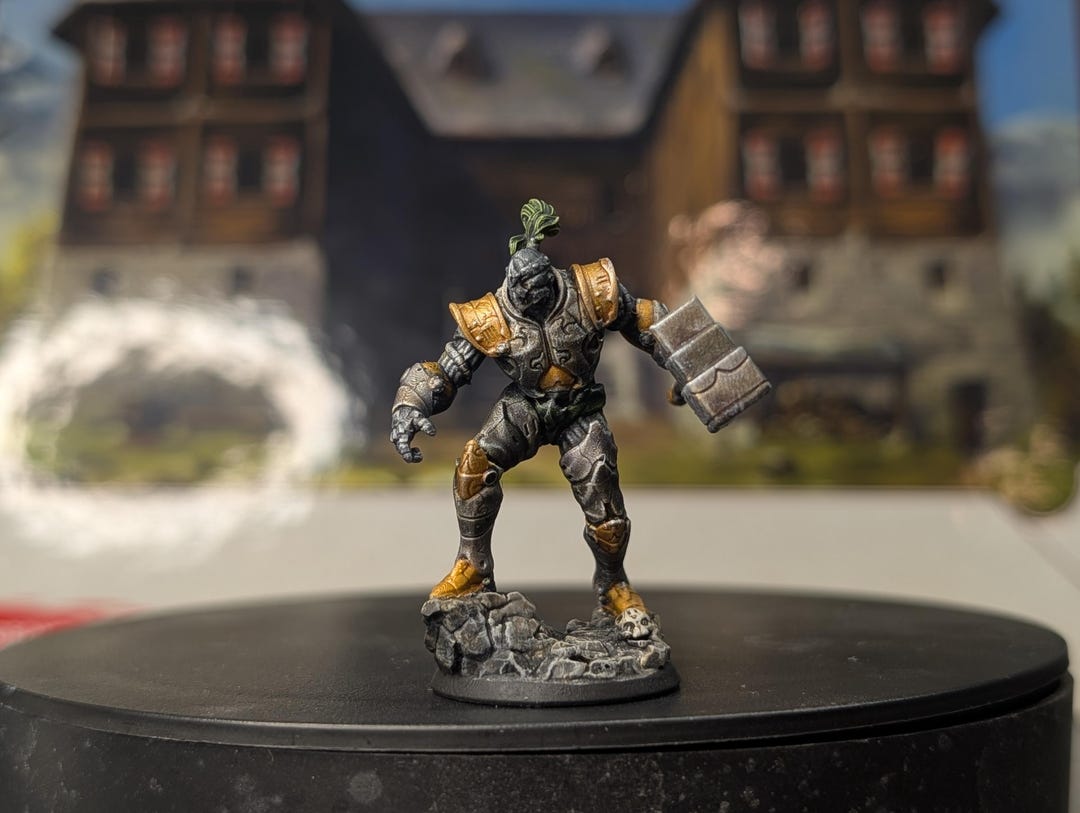 Dnd Pathfinder TTRPG Male Warforged Paladin Fighter Barbarian Painted ...