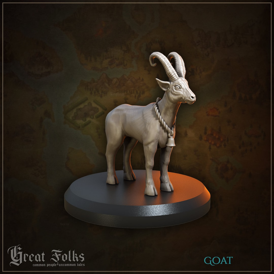 Dnd Goat Animal Unpainted Miniature - Etsy