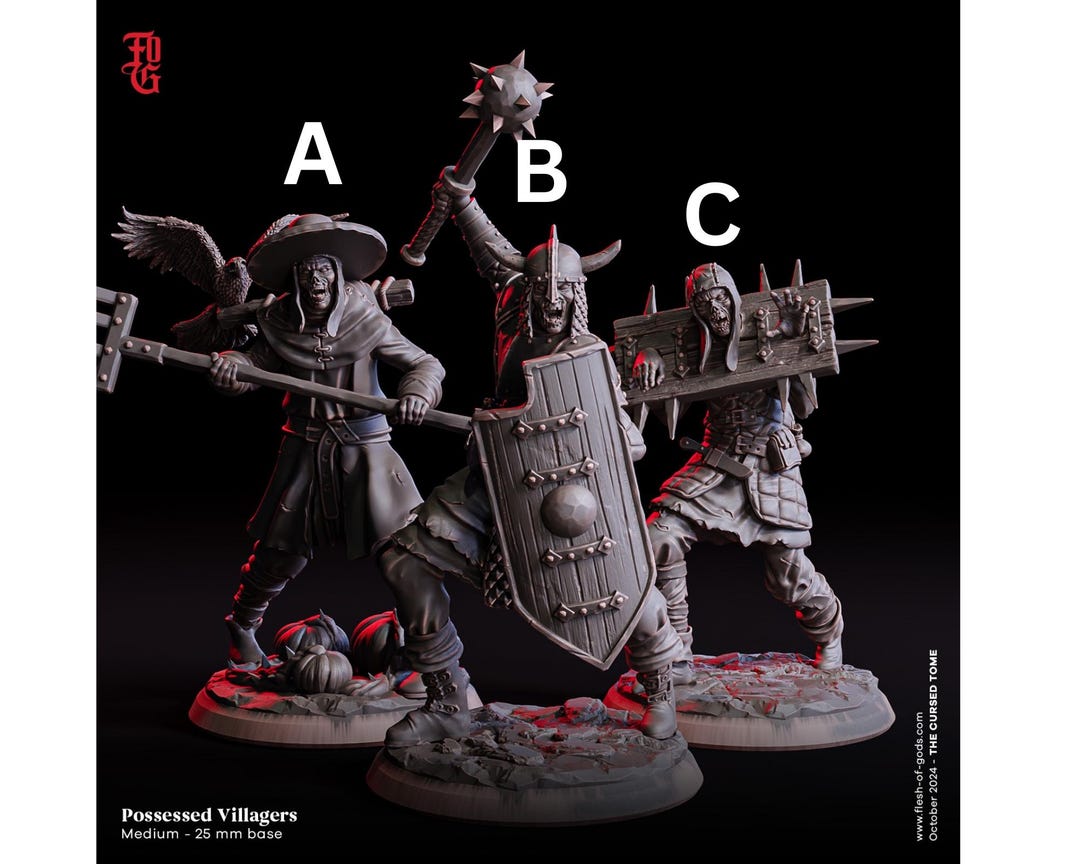 Dnd | Pathfinder | TTRPG Enemy - Possessed Villagers | Zombies | Undead ...