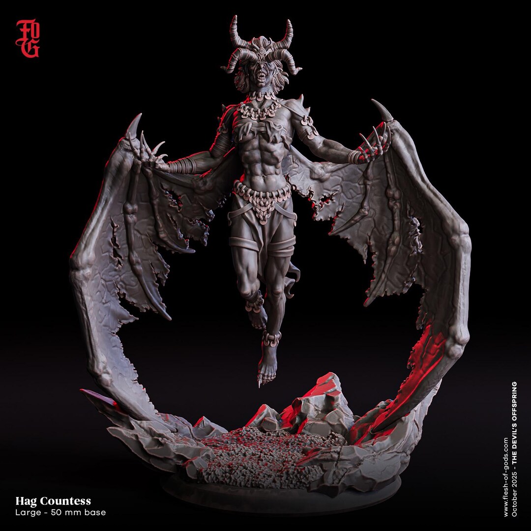 Dnd | Pathfinder | TTRPG Enemy - Hag Countess | Demon | Devil Unpainted ...