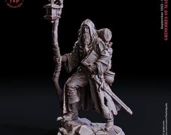 Human Wizard Mini Dnd Tabletop RPG Miniature D&D Figurines Pathfinder ...