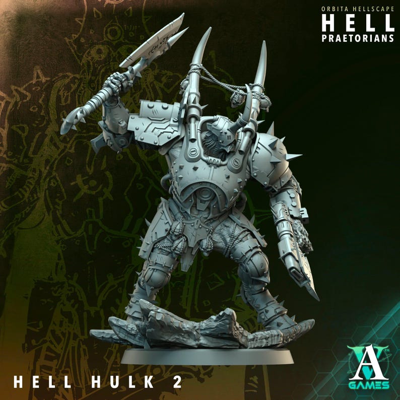 Hell Hulk 2 Grimdark Sci-fi Brute Miniature | Heavy Infantry Character ...