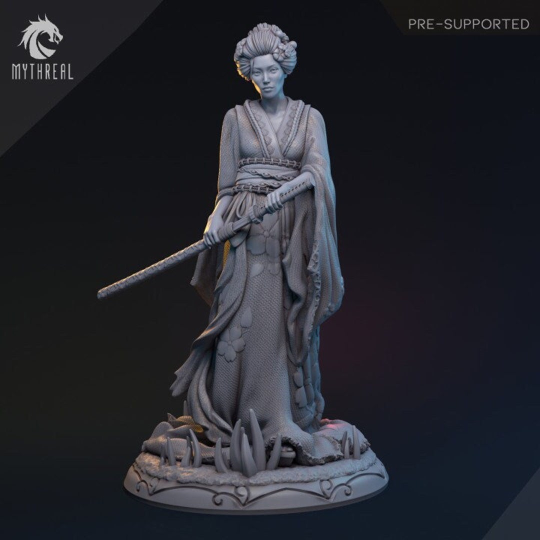 Dnd | Pathfinder | TTRPG Female Human Monk | Fighter | Samori Unpainted ...