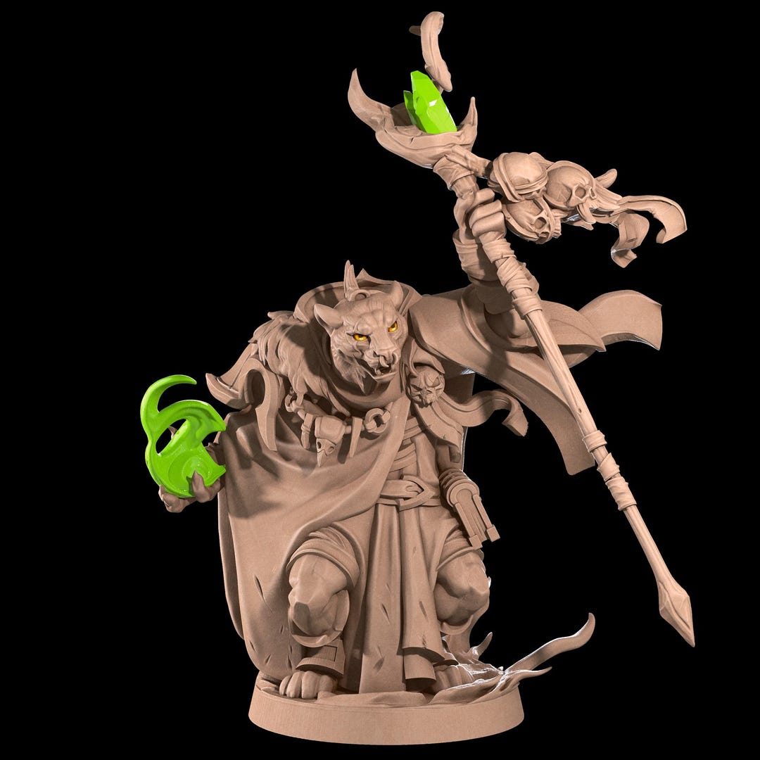 Dnd | Pathfinder | TTRPG Tabaxi Warlock | Sorcerer | Wizard | Druid ...