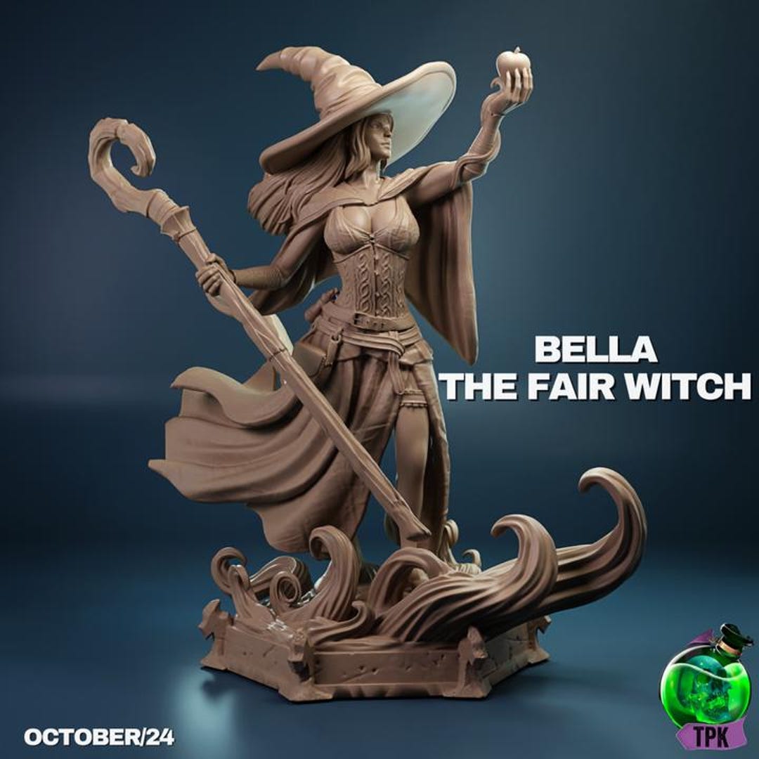 Dnd | TTRPG | Pathfinder - Bella the Fair Witch Female Human Sorcerer ...