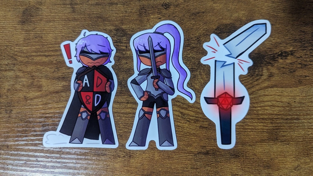 Fantasy Realm Hand-drawn Stickers for D&D and TTRPG Enthusiasts Ready ...