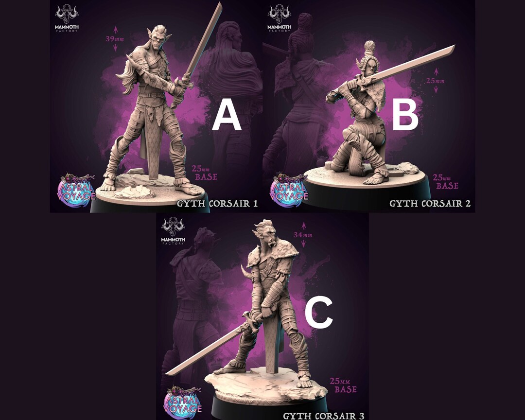 Dnd Gith - Githyanki Warrior Unpainted Miniature - Etsy