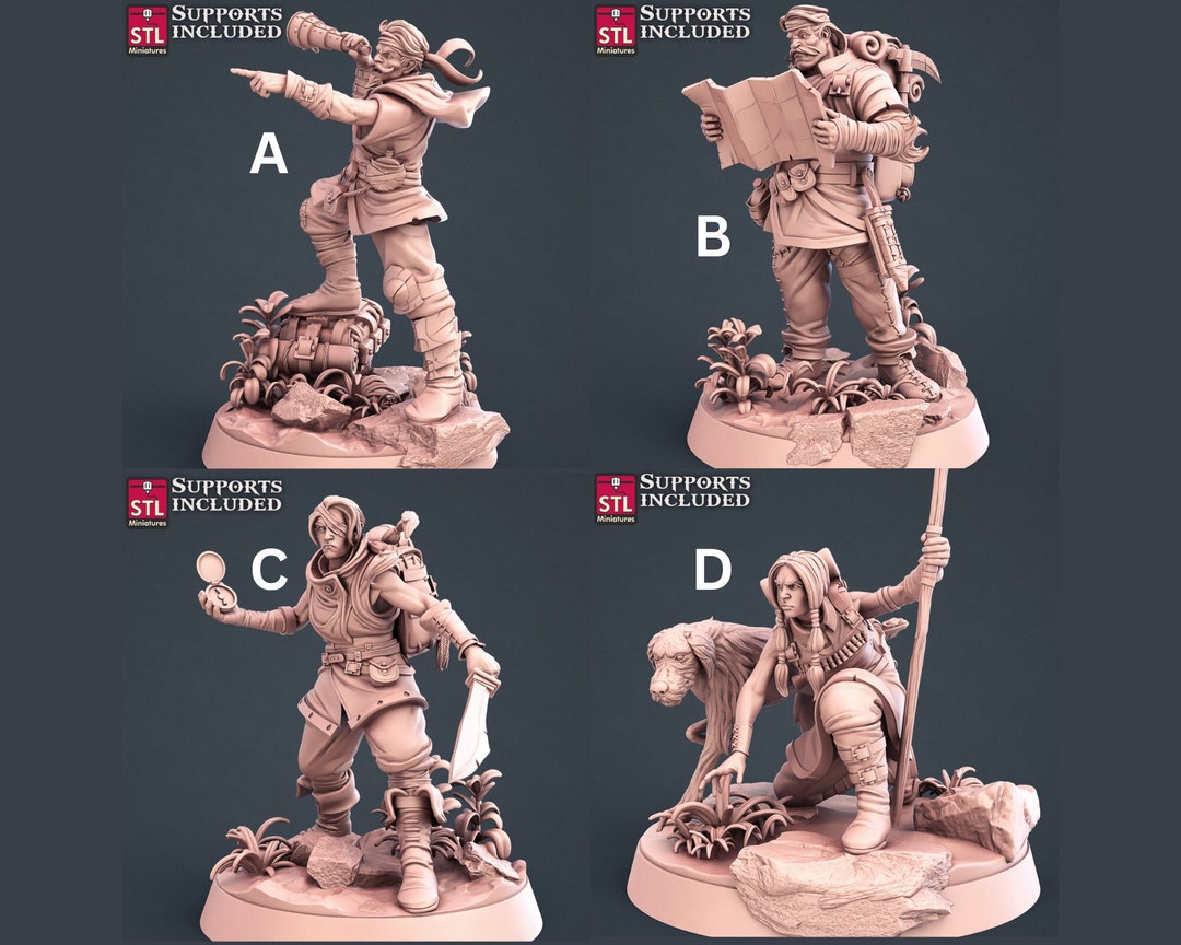 Dnd Explorers NPC Unpainted Miniature - Etsy