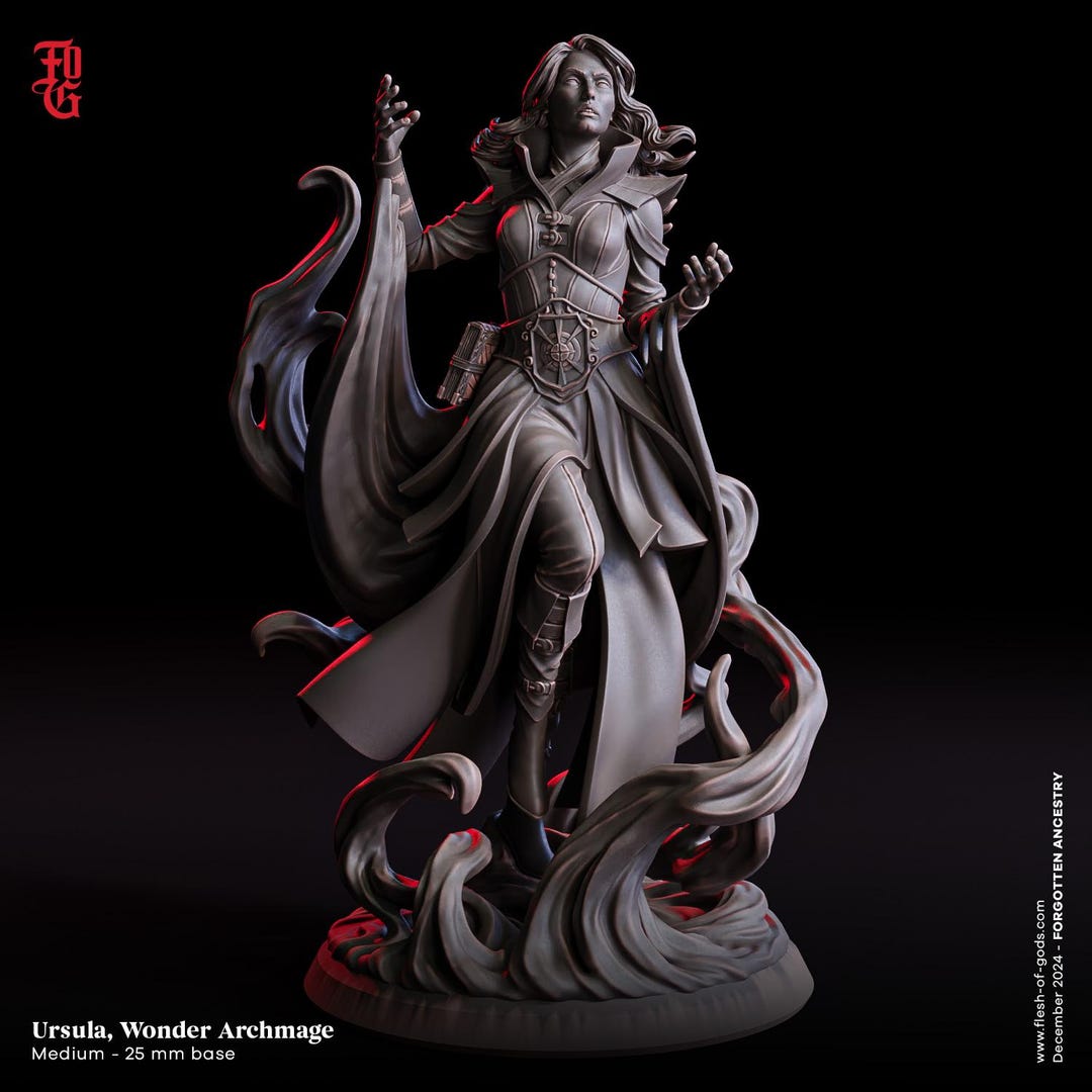 Dnd | Pathfinder | TTRPG Hero - Ursula, Wonder Archmage Female Human ...