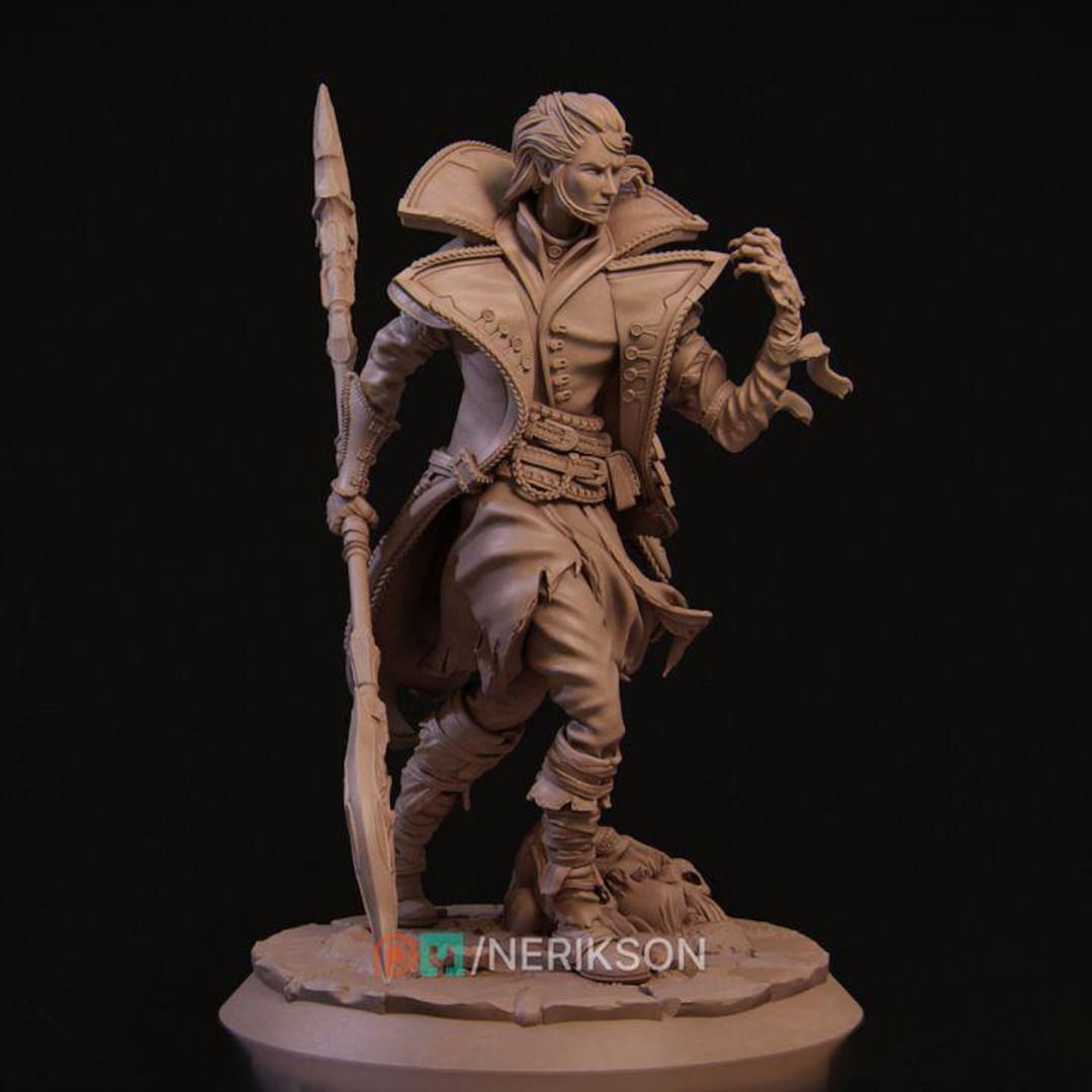 Dnd - TTRPG - Pathfinder Male Elf Warlock | Fighter | Polearm Master ...