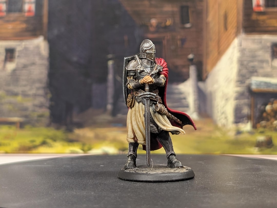 Dnd - TTRPG - Pathfinder Human Male Paladin | Fighter | Knight Painted ...
