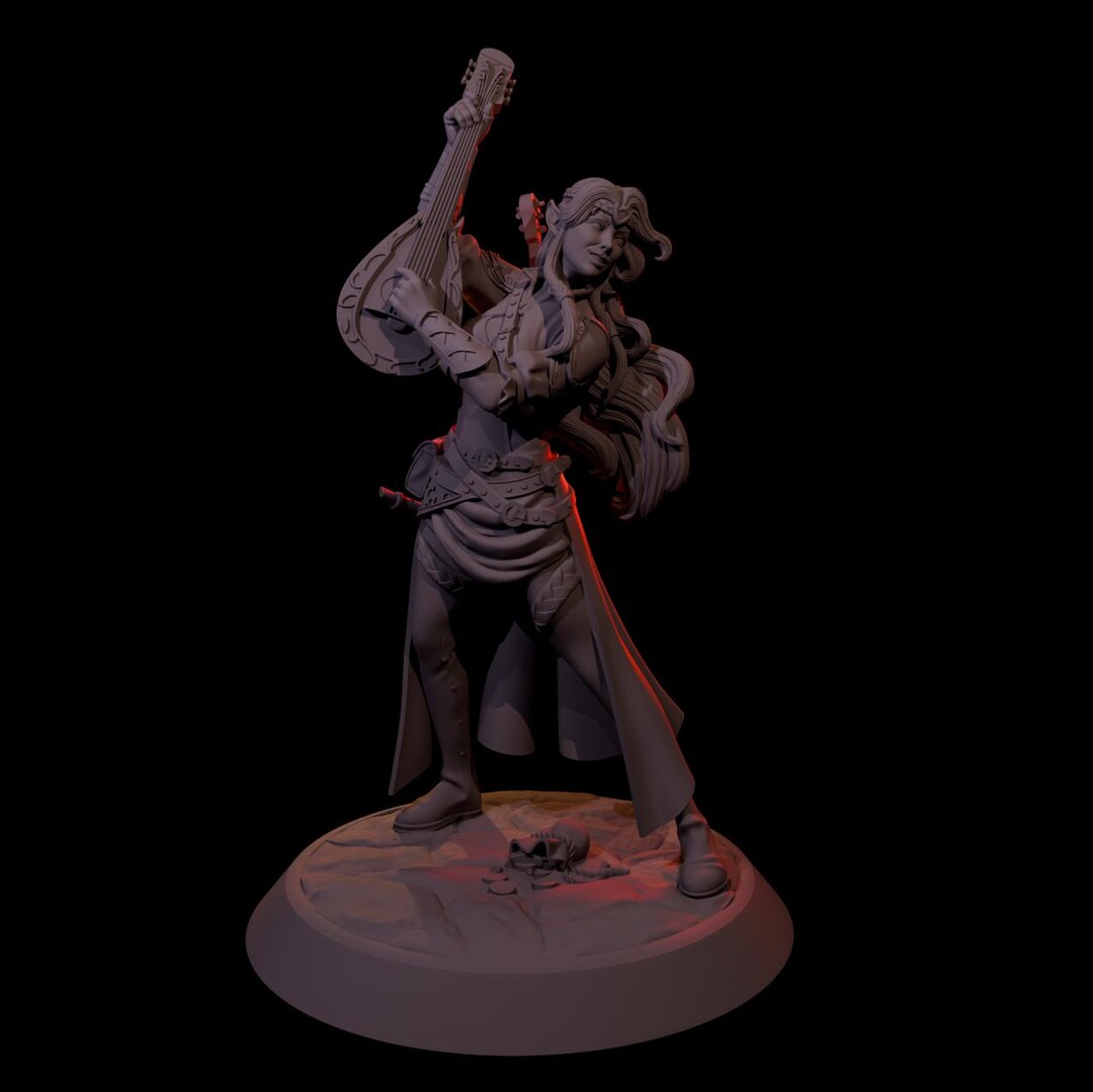 Dnd | Pathfinder | TTRPG Female Elf Bard | Fighter | Rogue Unpainted ...