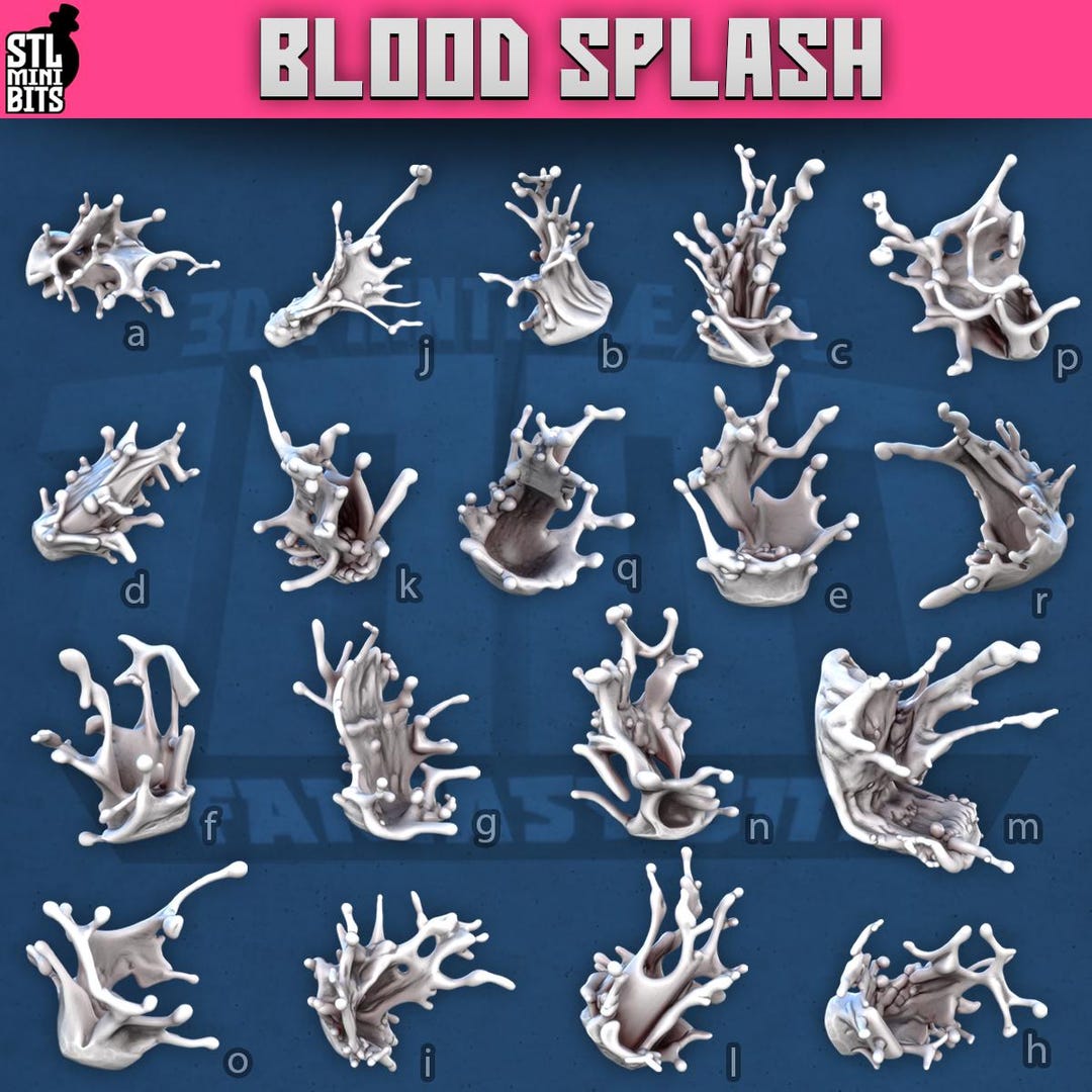 Dnd Blood Splash Effects Unpainted Miniature - Etsy