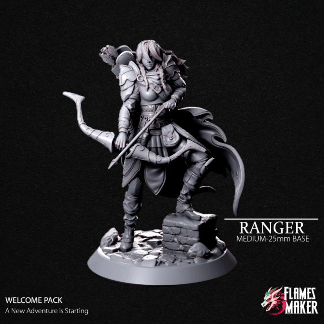 Dnd | Pathfinder | TTRPG Female Human Hero | Ranger | Fighter | Rogue ...