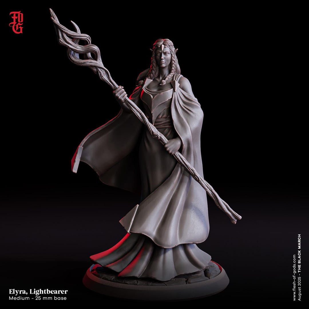Dnd | Pathfinder | TTRPG Hero - Elyra, Lightbearer Female Elf Druid ...