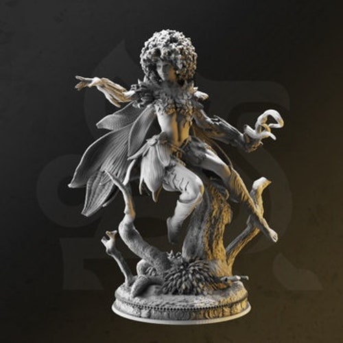 Dnd Female Fey Druid Unpainted Miniature - Etsy