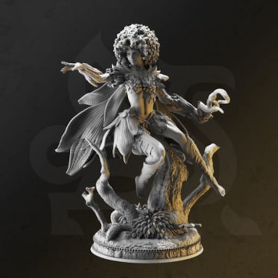 Dnd Female Fey Druid Unpainted Miniature - Etsy