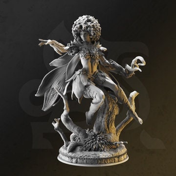 Dnd Female Fey Druid Unpainted Miniature | Etsy