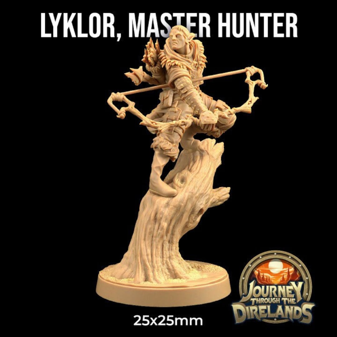 Dnd Pathfinder TTRPG Male Elf Ranger Rogue Fighter Assassin Unpainted ...