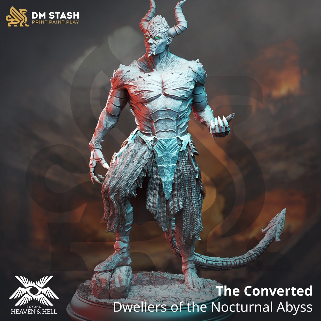 Dnd the Converted Dwellers of the Nocturnal Abyss Demon Devil Unpainted ...