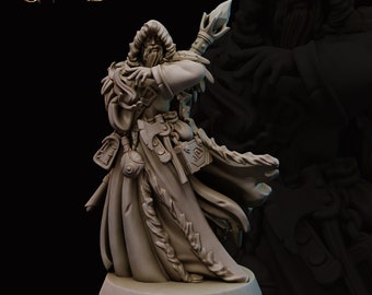 Human Wizard Mini Dnd Tabletop RPG Miniature D&D Figurines Pathfinder ...