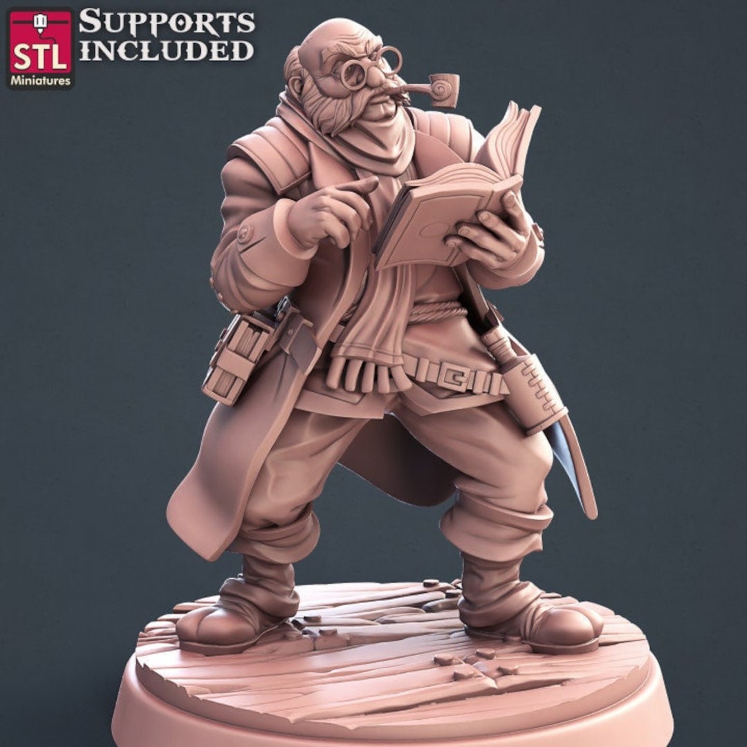 Dnd Human Male Librarian Unpainted Miniature - Etsy