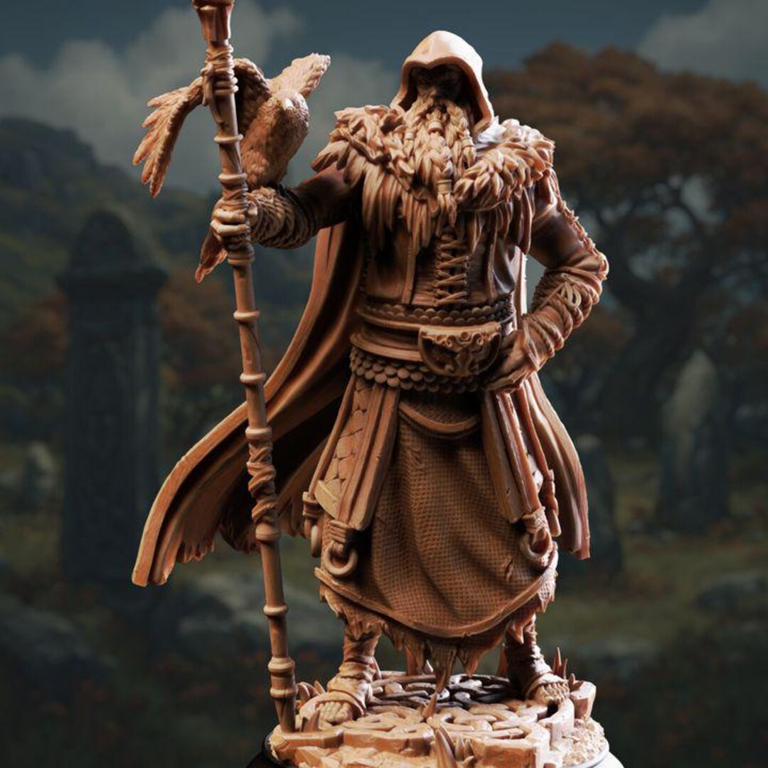 Dnd | Pathfinder | TTRPG Odin, the One Eyed Wanderer, Male Human Wizard ...