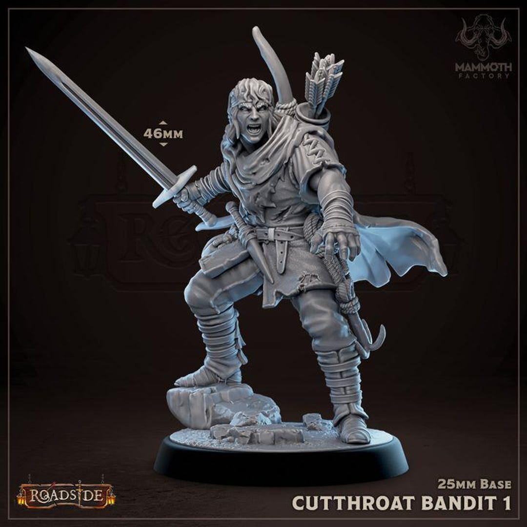 Dnd | Pathfinder | TTRPG Male Human Rogue | Fighter | Ranger | Bandit ...