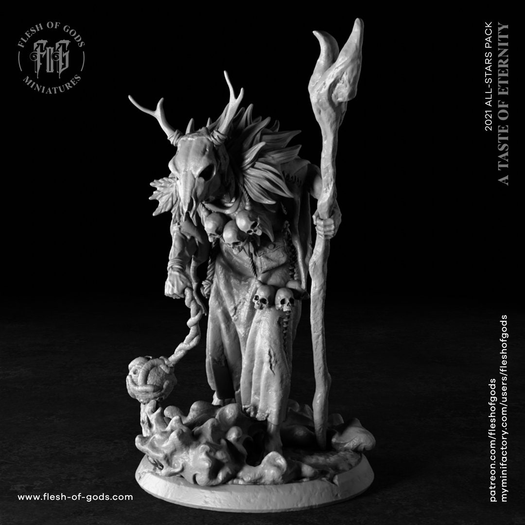 Dnd Evil Druid - Shaman Unpainted Miniature - Etsy