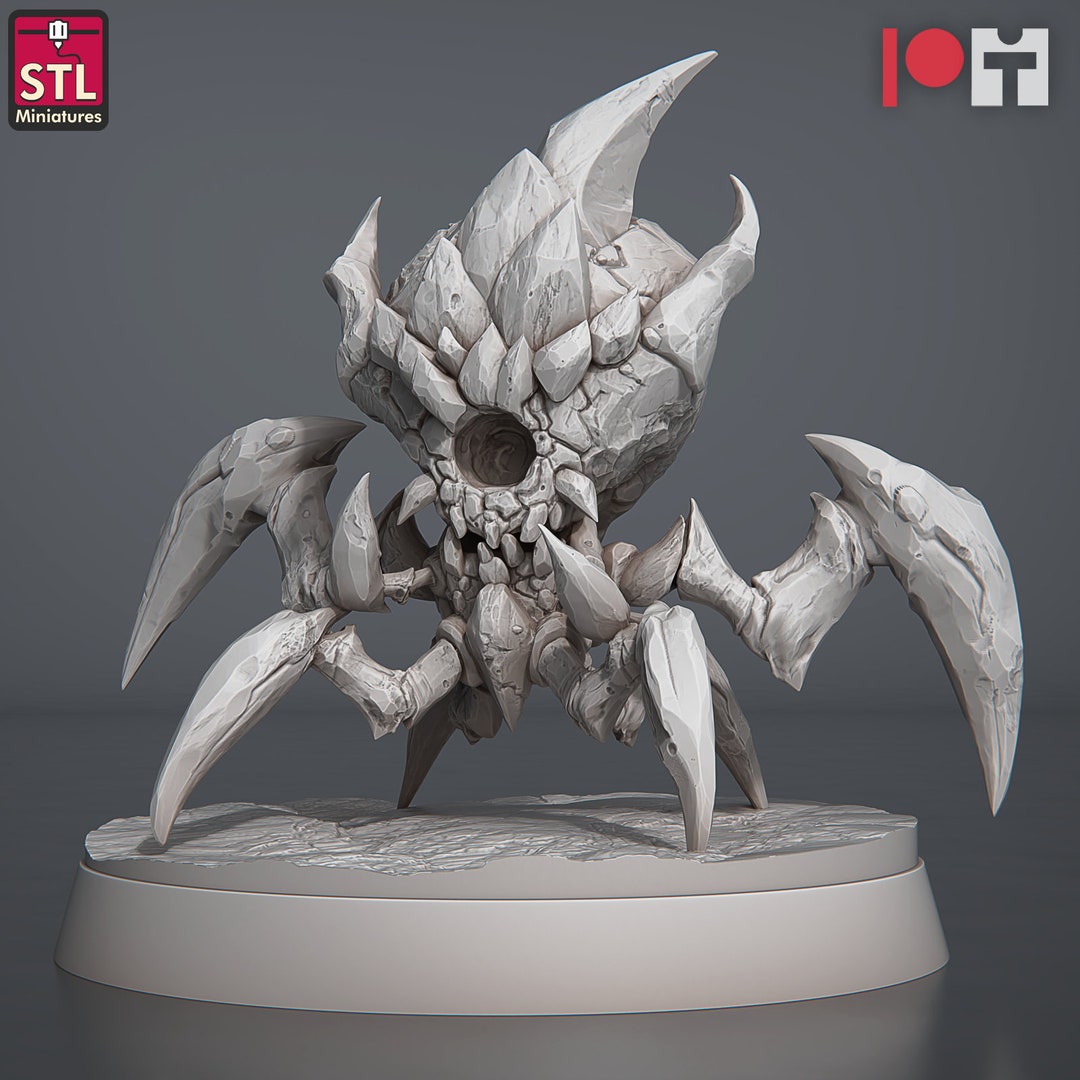 Dnd Pathfinder TTRPG Arachnid Magma Arachnid Spider Unpainted Miniature ...