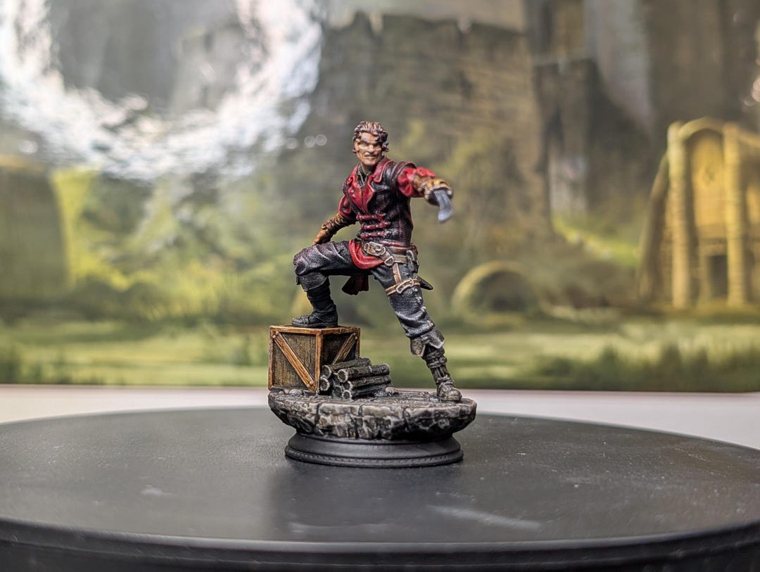 Dnd Pathfinder TTRPG Male Human Rogue Fighter Bandit Painted Miniature ...