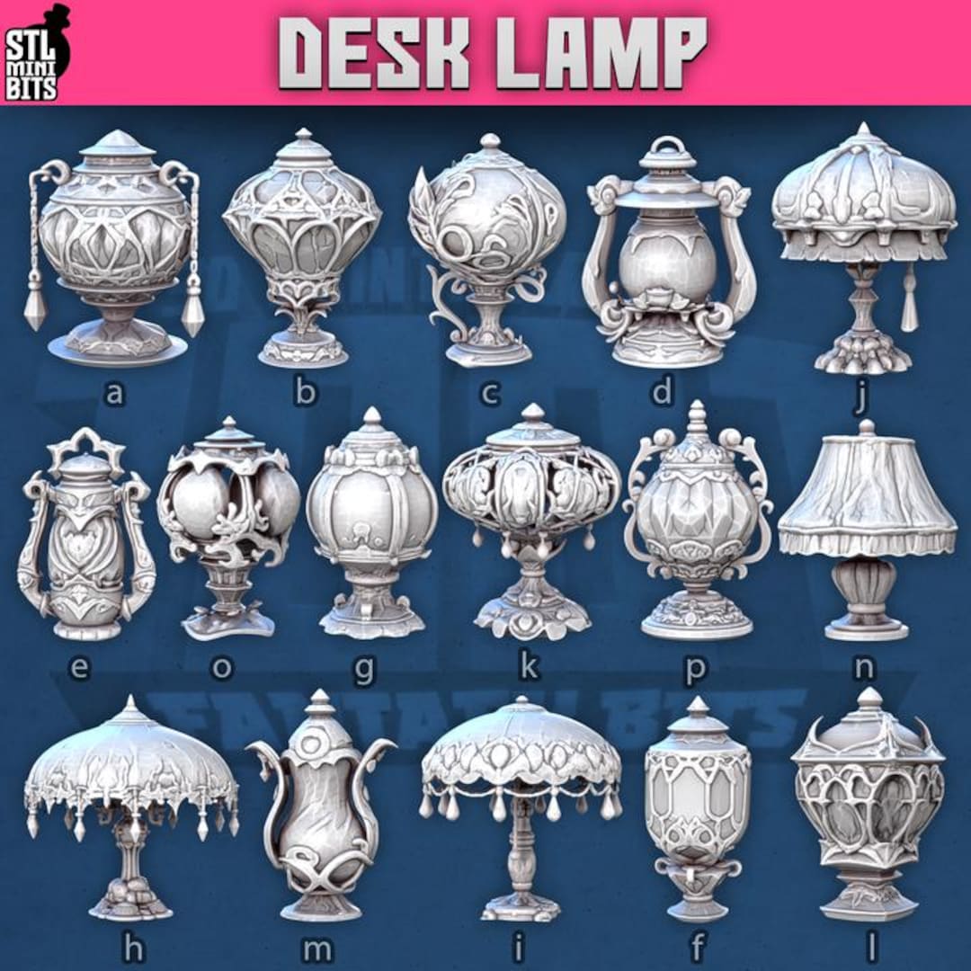 Dnd Desk Lamps Unpainted Miniature - Etsy