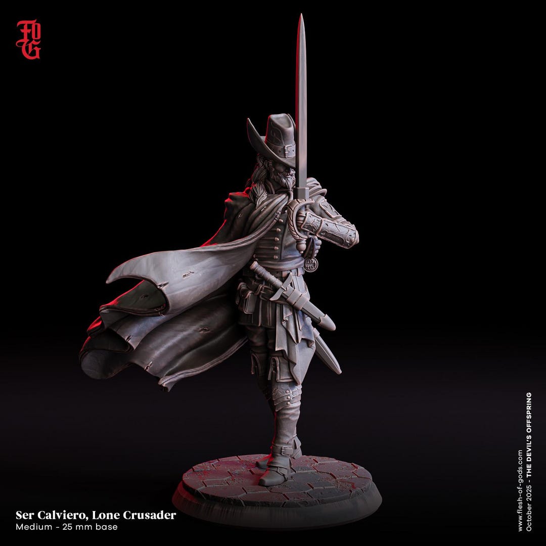 Dnd | Pathfinder | TTRPG Hero - Ser Calviero, Lone Crusader Male Human ...