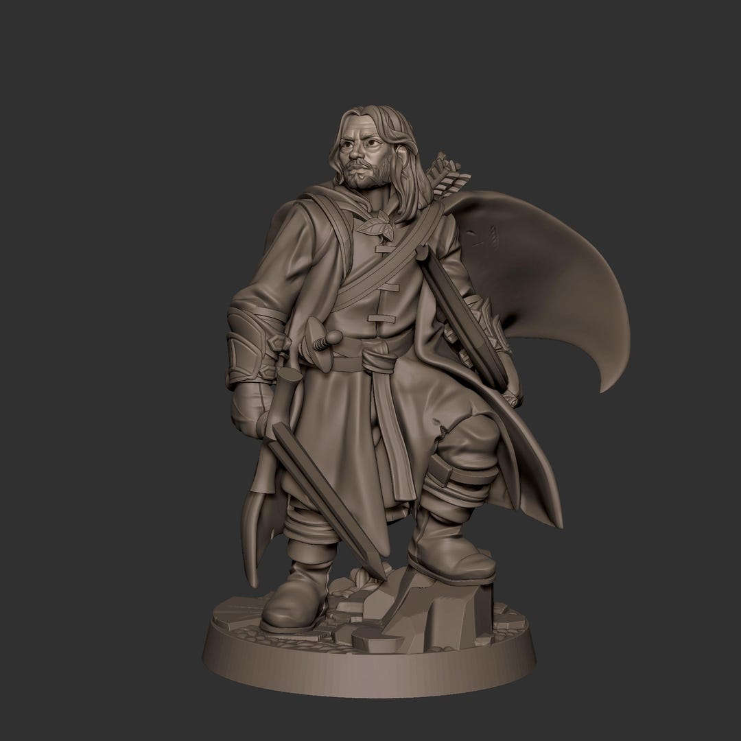 Dnd | Pathfinder | TTRPG Male Human Rogue | Fighter | Ranger Unpainted ...