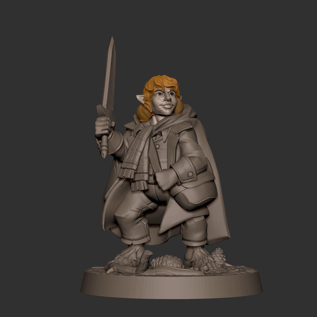 Dnd | Pathfinder | TTRPG Male Halfling Rogue | Fighter | Ranger ...