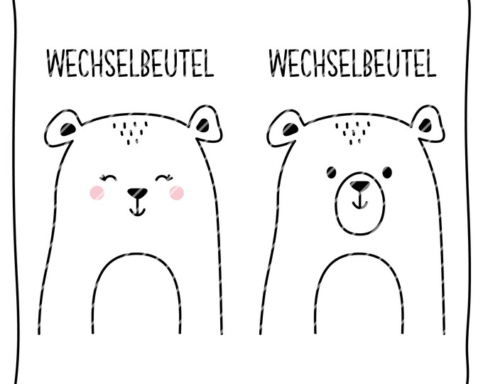 Plotter File Changing Bag Bear Girl Boy Laser File SVG Png Dxf - Etsy