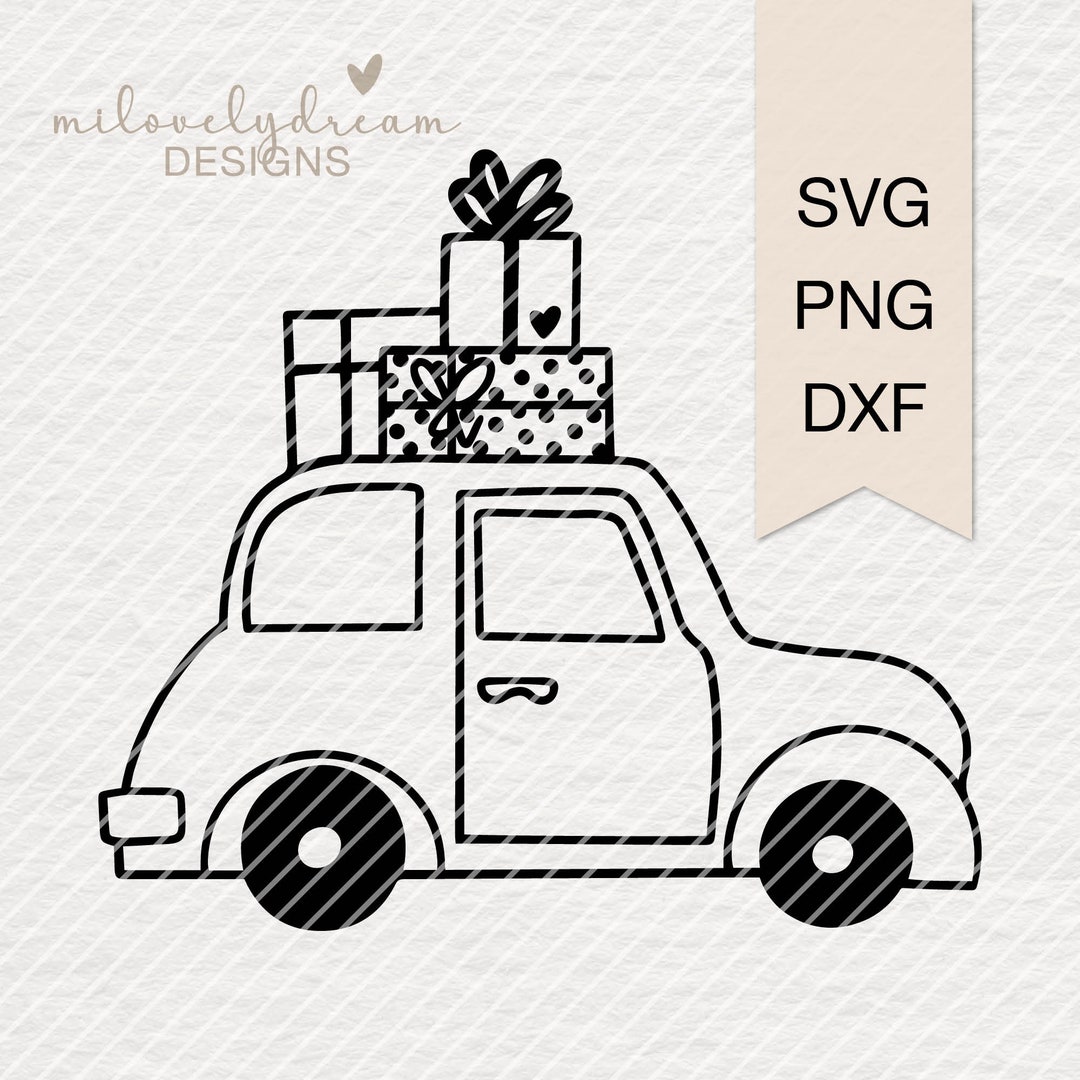 Plotterdatei SVG Auto mit Geschenken Grafikdatei für - Etsy.de