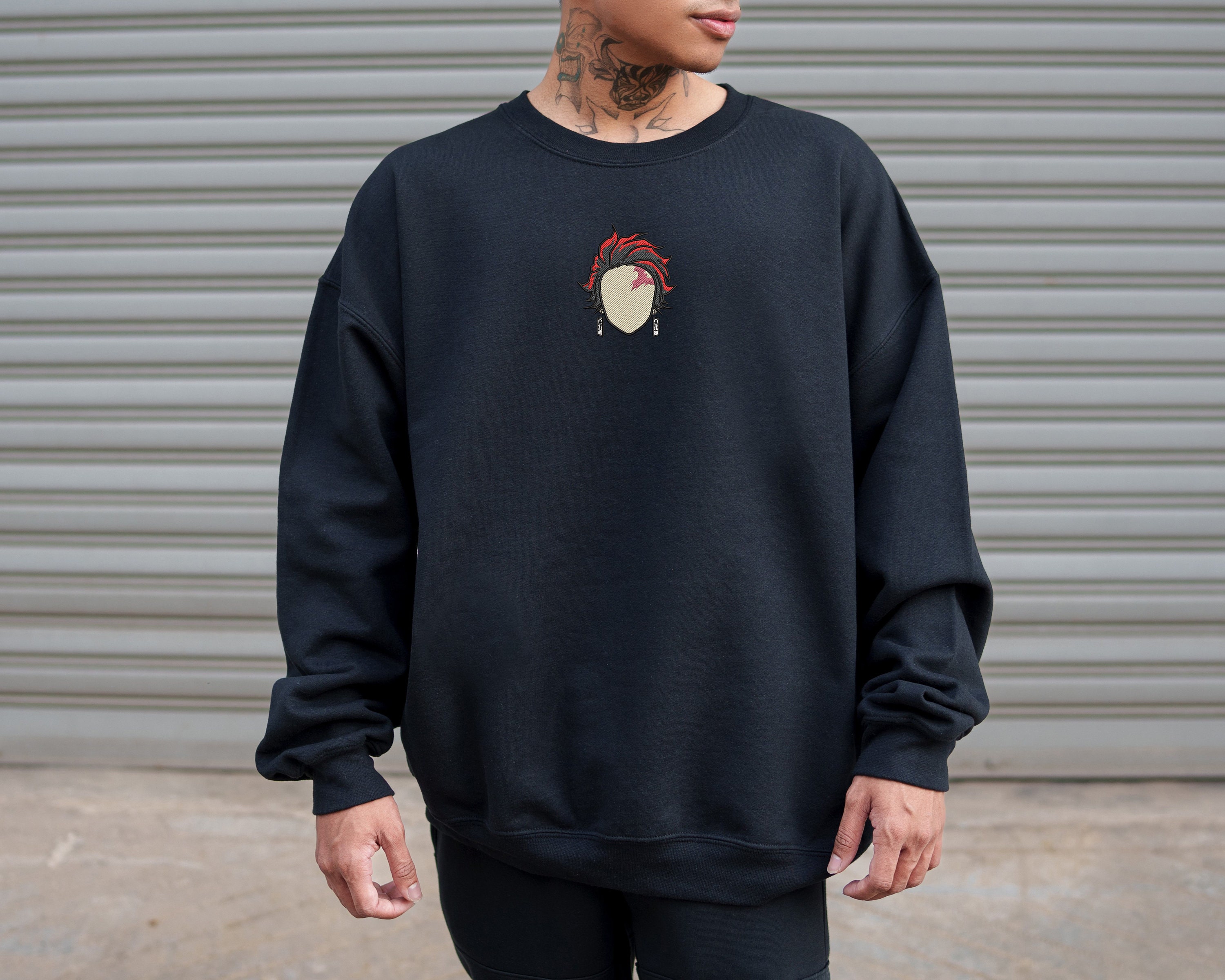 Embroidered Tanjiro Kamado Anime Sweatshirt Anime Art Dope - Etsy UK