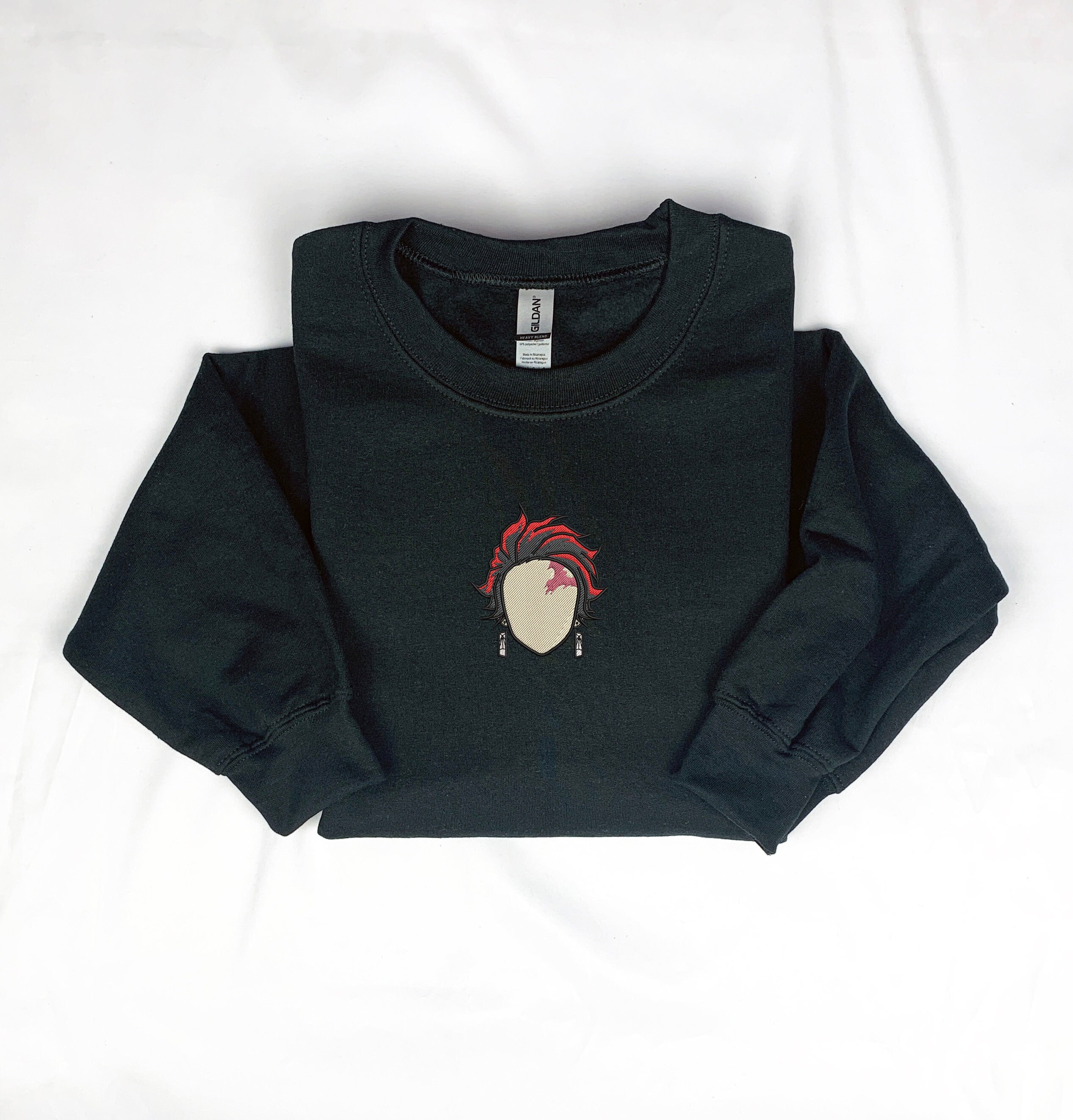 Embroidered Tanjiro Kamado Anime Sweatshirt or Hoodie, Anime Art, Dope ...