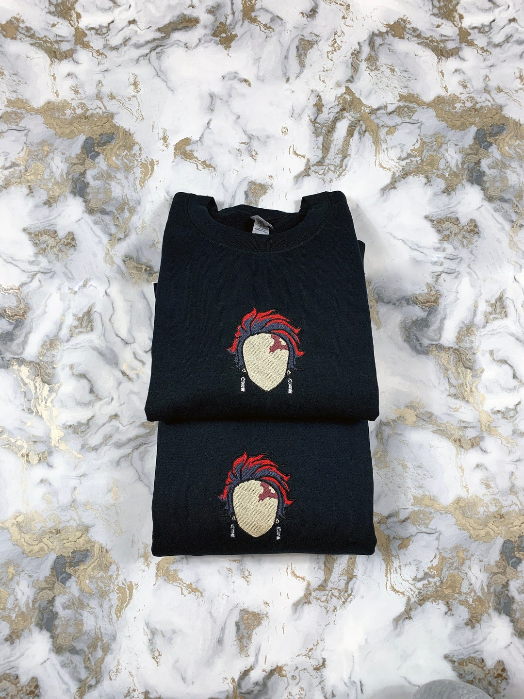 Embroidered Tanjiro Kamado Anime Sweatshirt or Hoodie, Anime Art, Dope ...