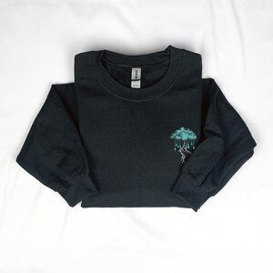 Embroidered Lightning Cloud Hoodie/ Sweatshirt, Lightening Bolt ...