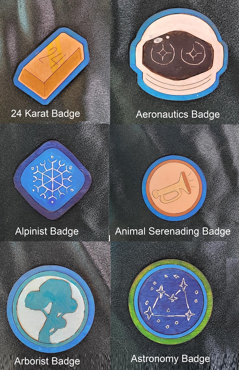 PEAK Lasercut Wooden Badges - Etsy