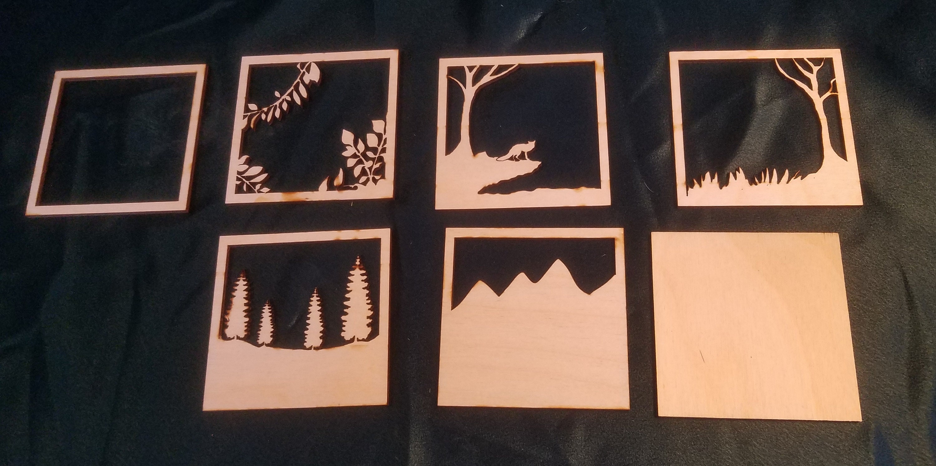 FOX FOREST Shadow Box Scene | Painted or as Kit - Etsy